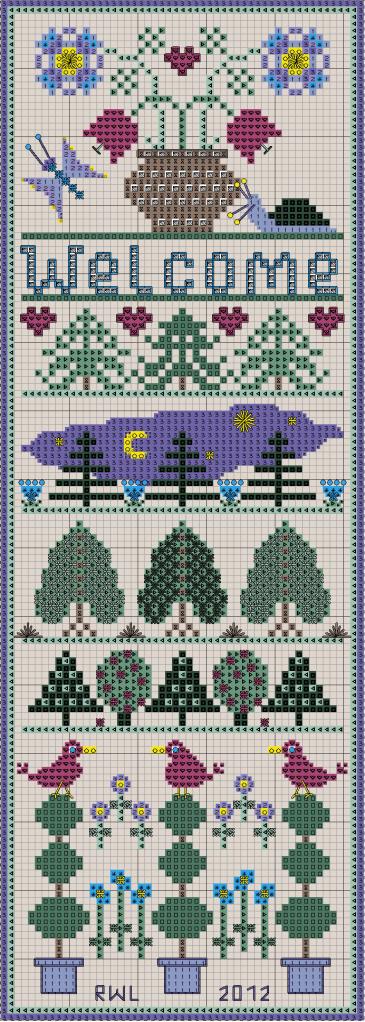 Welcome Sampler Freebie – Cross-Stitch