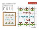 Free Chart – I stitch Therefor I am – Cross-Stitch