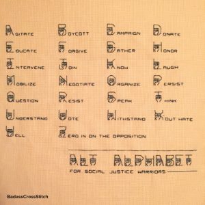 Check Out this Amazing Cross Stitch Alphabet for Social Justice – Cross ...