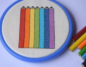 Colored Pencil Cross Stitch Pattern – Cross-Stitch