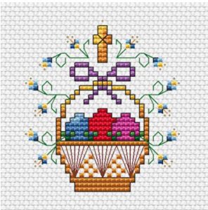 Easter Basket Cross Stitch Pattern – Cross-Stitch