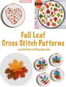 Fall Leaf Cross Stitch Patterns – Cross-Stitch