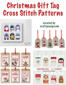 Cross Stitch Christmas Gift Tag Patterns – Cross-Stitch