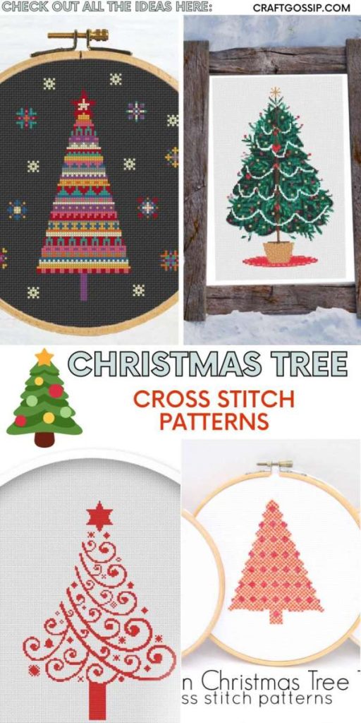 Colorful Christmas Tree Cross Stitch Patterns – Cross-Stitch