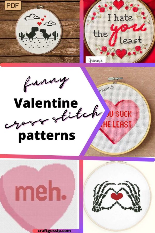 Funny Valentine’s Cross Stitch Patterns – Cross-Stitch